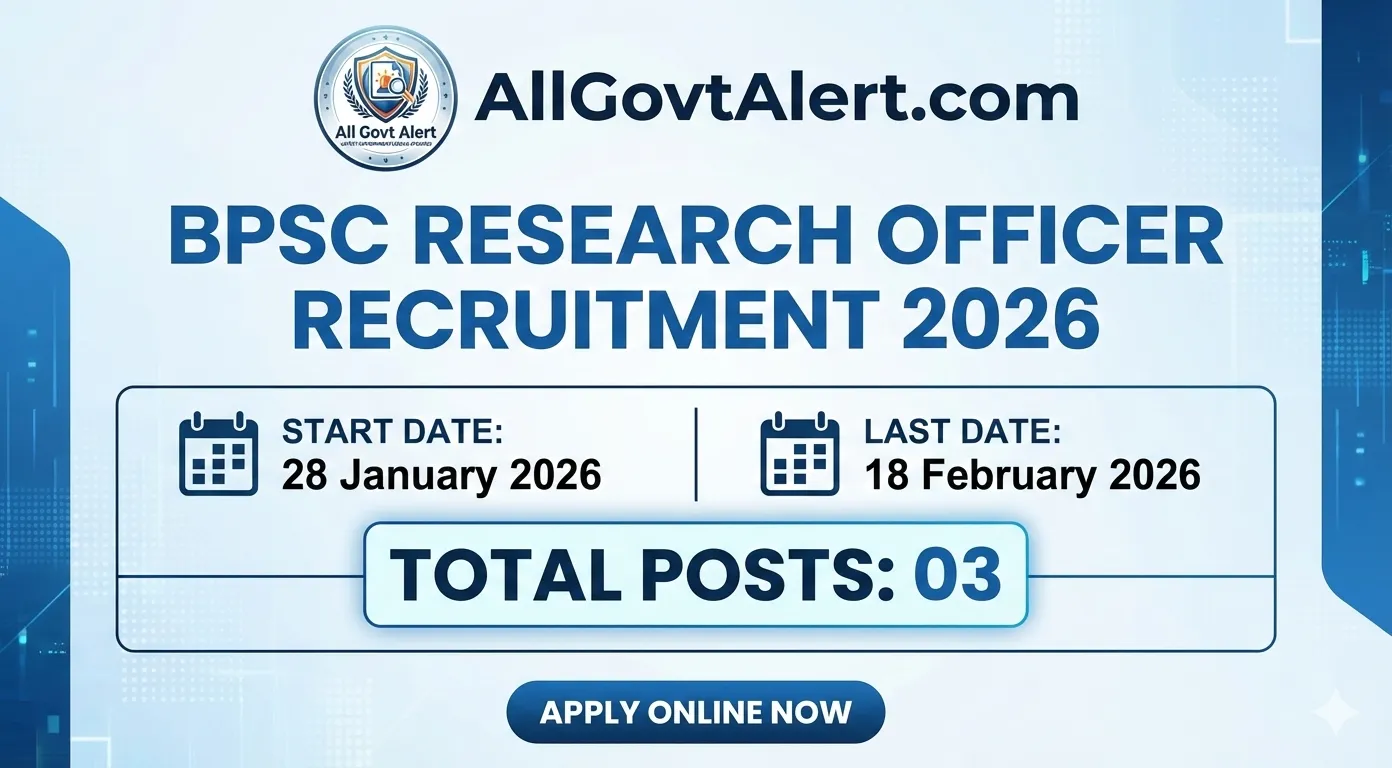 BPSC Research Officer Recruitment 2026 : Apply Online for 3 Posts » All ...